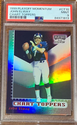 1999 Playoff Momentum #CT10 John Elway Chart Toppers PSA 9 Pop 3 one ...