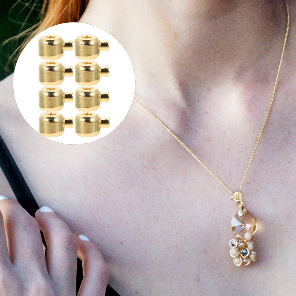 8pcs Bracelet End Connector Fishing Line Positioning Buckle Jewelry ...