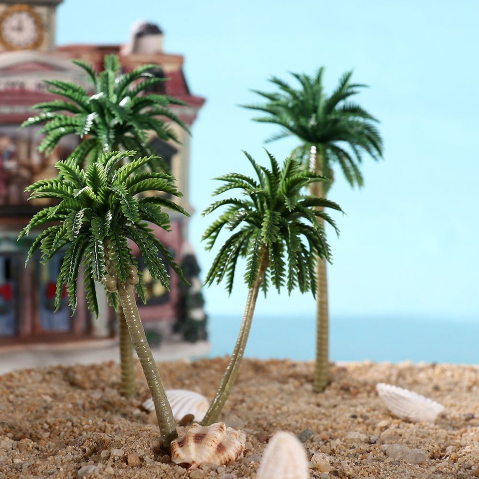20 Pcs Model Tree Fake Simulation Coconut Landscape Trees Miniature ...