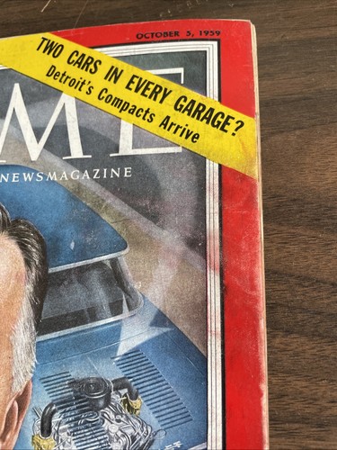 TIME MAGAZINE~ (OCTOBER 5, 1959) COVER: CHEVROLET'S EDWARD N. COLE | eBay