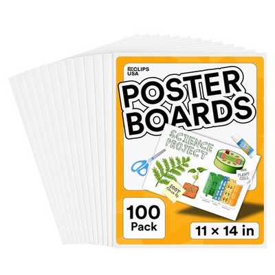 White Poster Paper 11x14 100 Pack Poster Board Bulk School Supplies | eBay