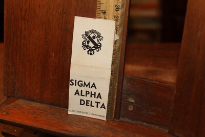 Vintage Matchbook Sigma Alpha Delta | eBay
