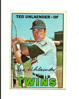 1967 TOPPS #431 Ted Uhlaender: Minnesota Twins: Outfielder: Baseball ...