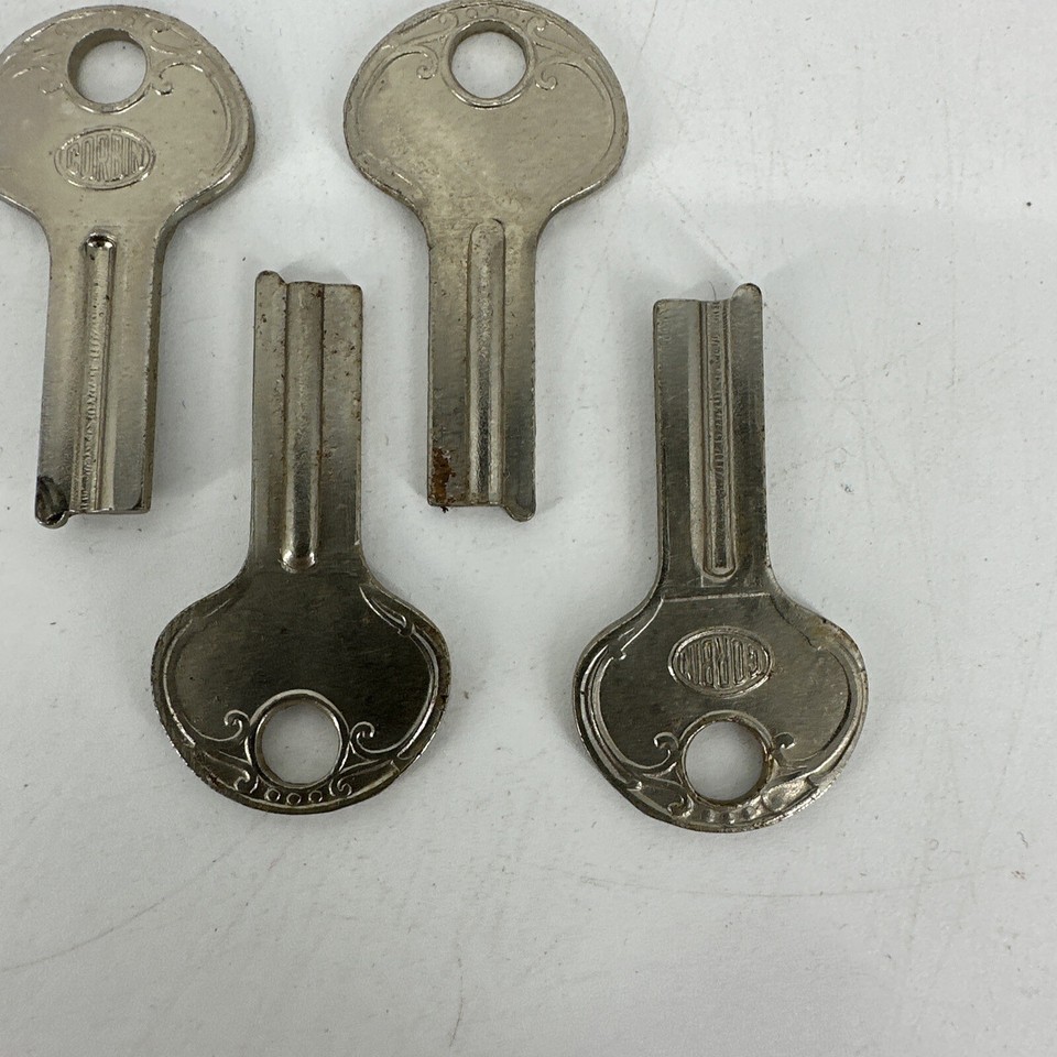 LOT OF 4 Original Vintage Corbin Silver Key Blank Uncut Keys | eBay