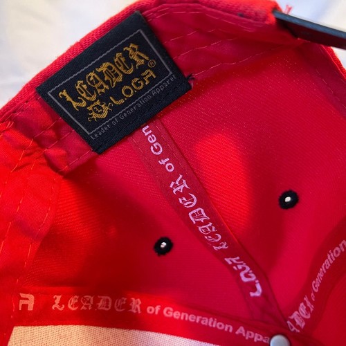 Leader Loga Ball Cap Hat Red & Black 3 Stars Snap-back - Adjustable | eBay