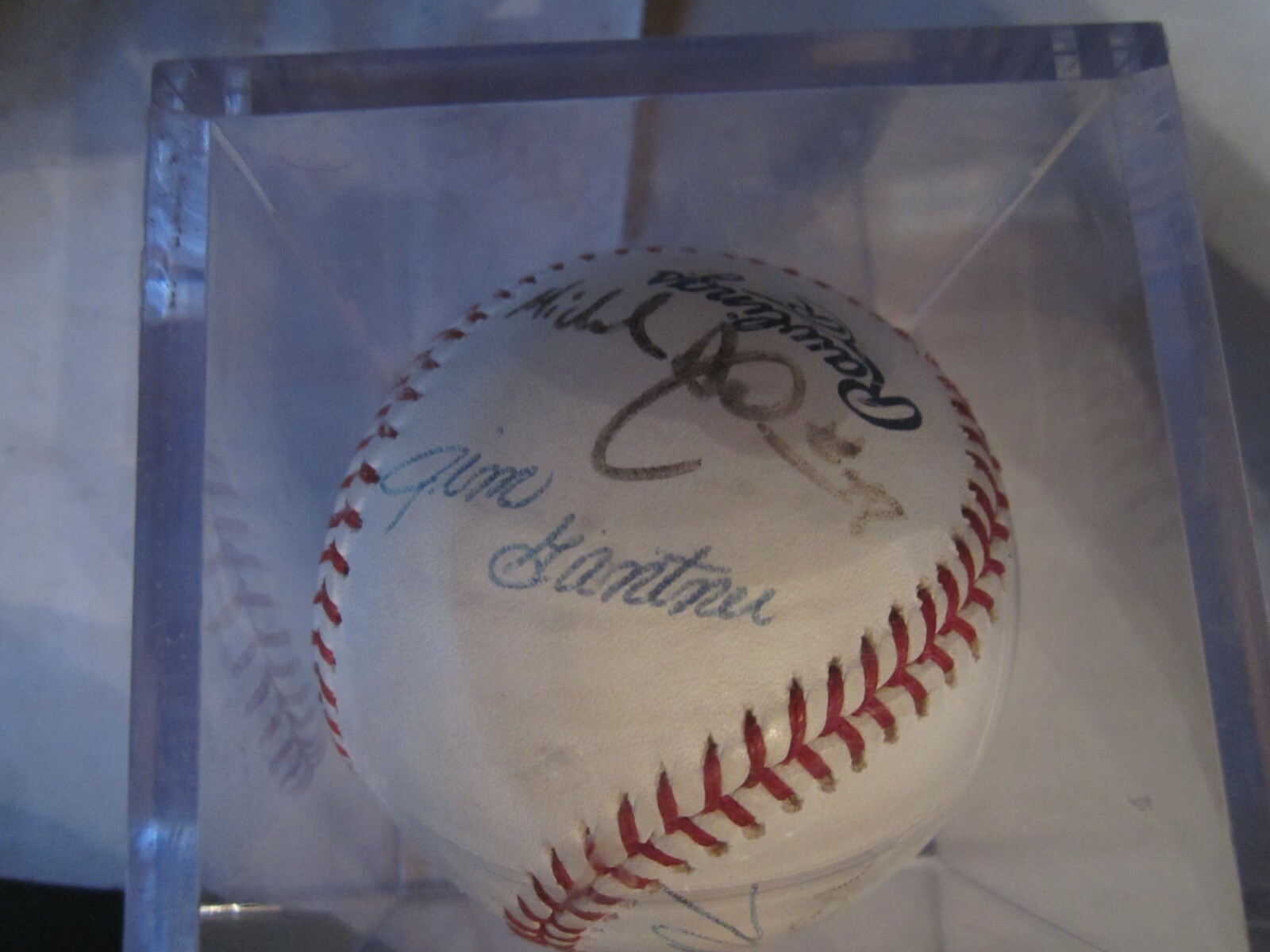 JIM GANTNER SIGNED AUTOGRAPHED OAL BASEBALL BEN SHEETS JIM POWELL ...