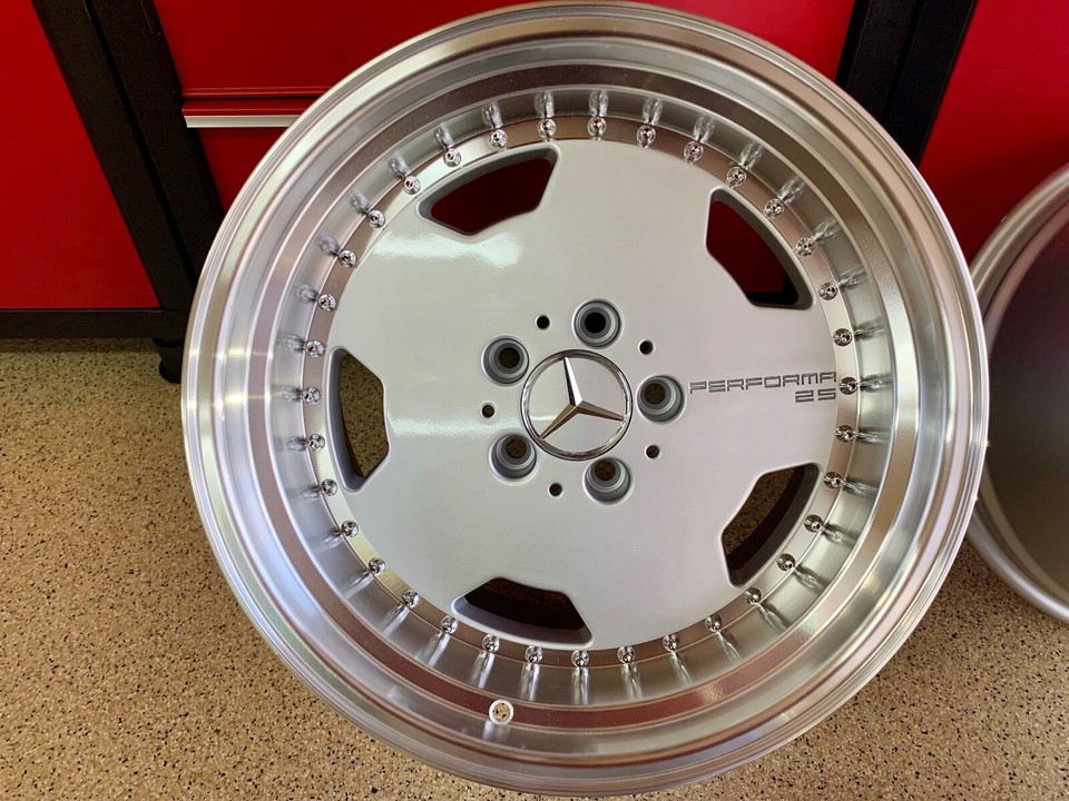 MERCEDES BENZ DEEP DISH 17 INCH RIMS WHEELS SET4 NEW FIT 560SEC 500SEC ...