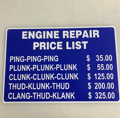 Novelty Engine Repair Sign Vintage Honda Kawasaki CB KZ 900 CR KX RM ...