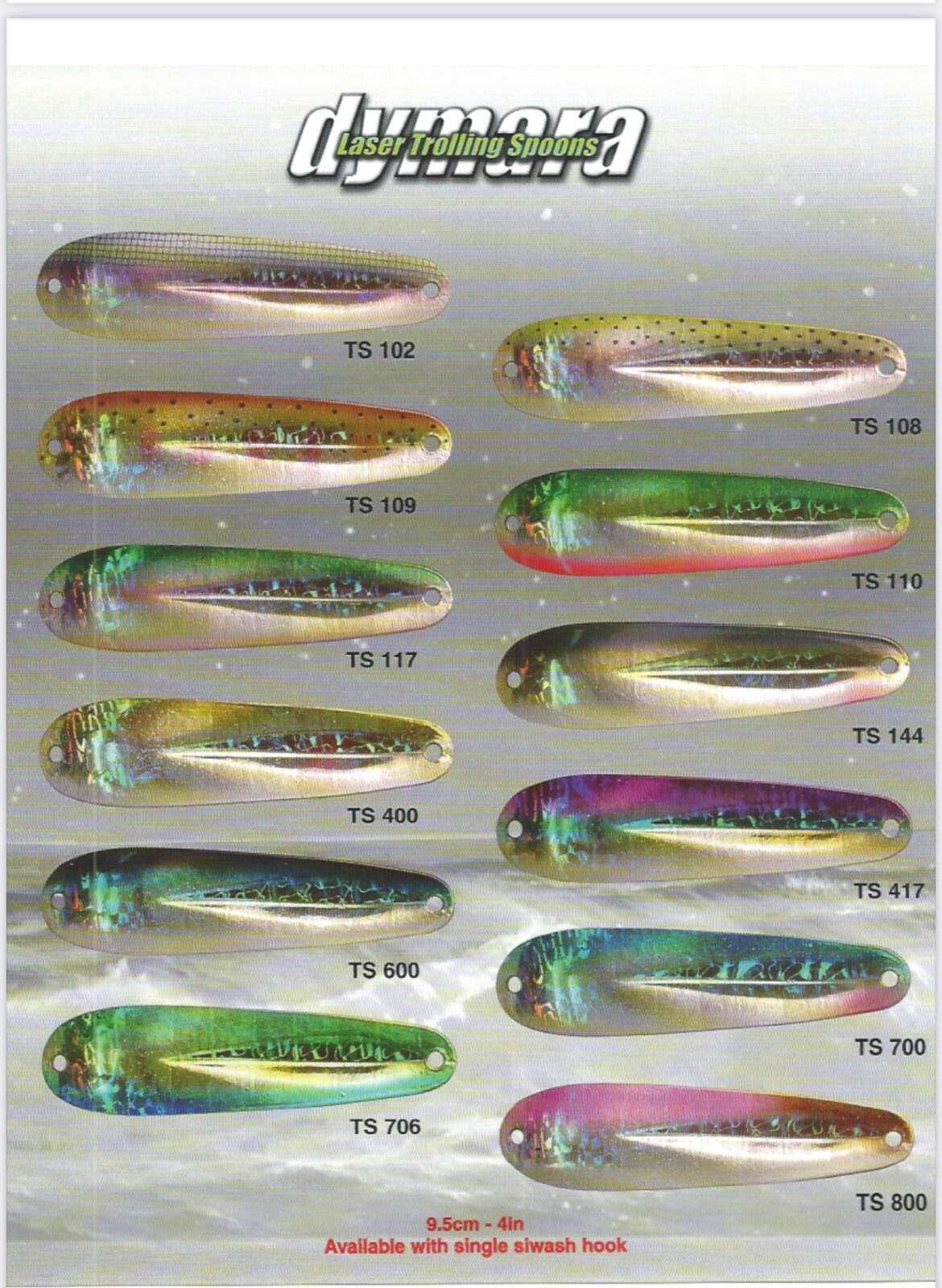 100 Stück Dymara Blinker Plinker Jigs Spoons Angelhaken Schwimmer ...