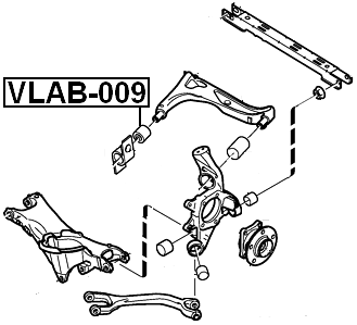 Arm Bushing Rear Upper Arm FEBEST VLAB-009 OEM 31277899 | eBay