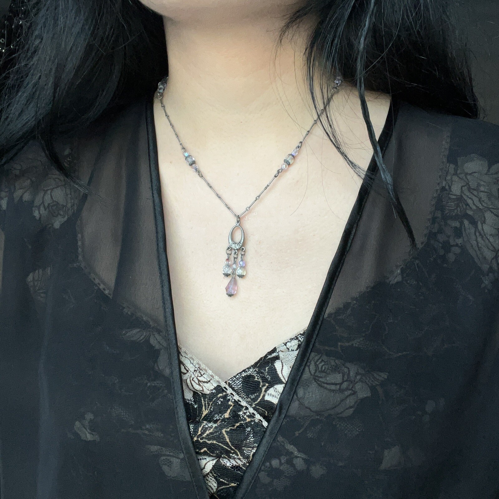 🧚🏻🏰 Vintage y2k ~ fairy embellished gem chandelier… - Gem