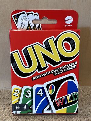 Mattel UNO: Classic Card Game With Customizable Wild Cards 42003 ...