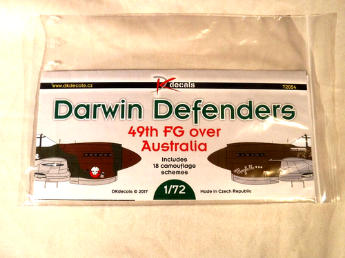1/72 DK Decals Waterslide Darwin Defenders 49th FG over Australia ...