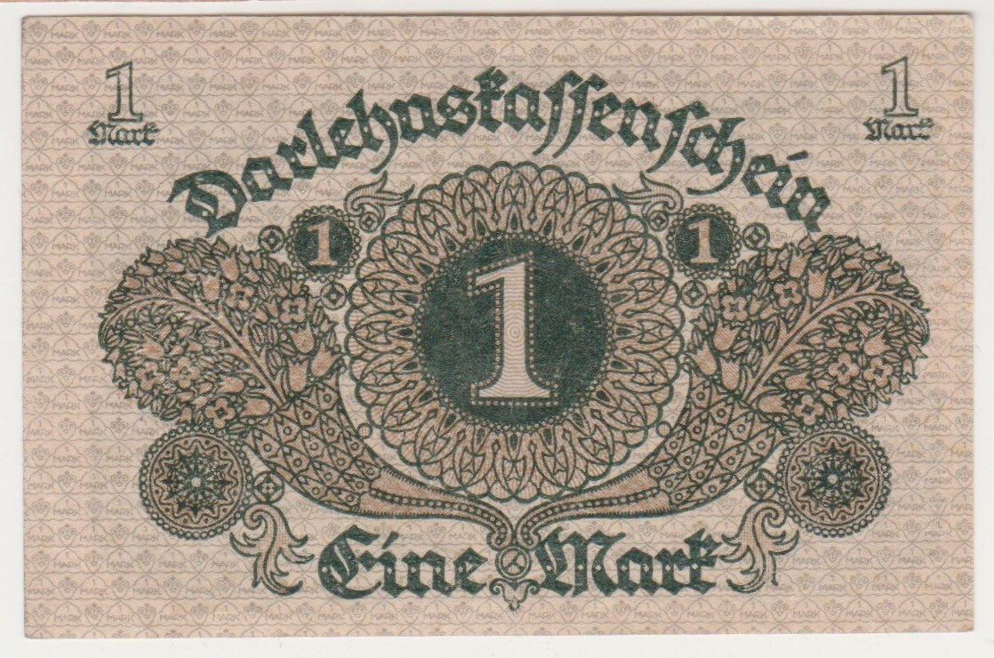 1920 Germany 1 Mark Reichbanknote Paper Money Banknotes Currency High ...