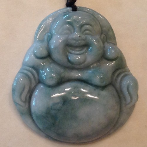 ~ Carved Certified Fine Jade / Jadeite Pendant - Happy Buddha Design | eBay