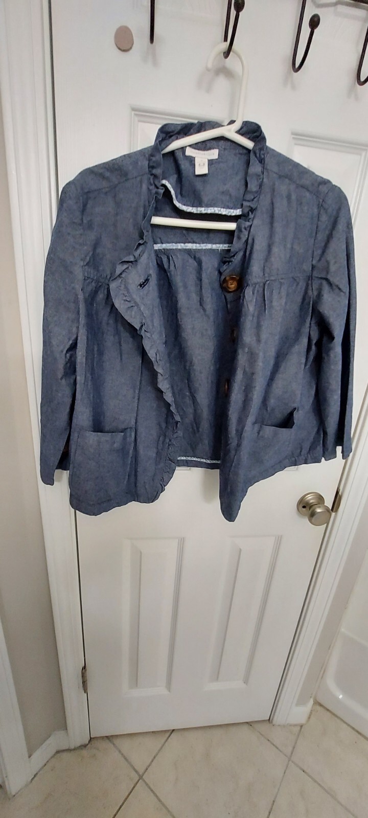 Charter Club size Medium long sleeves light blazer jacket pockets ...