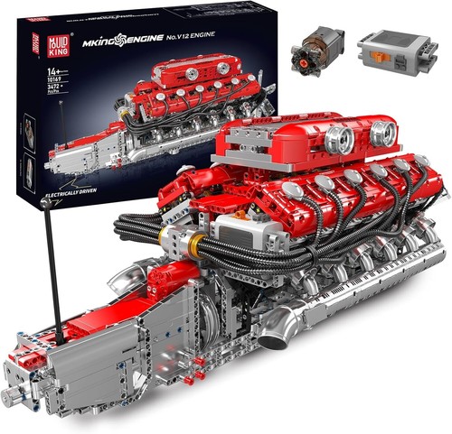 Mould King V12 Engine Building Block Sets, 3472 PCS V12 Engine Building ...