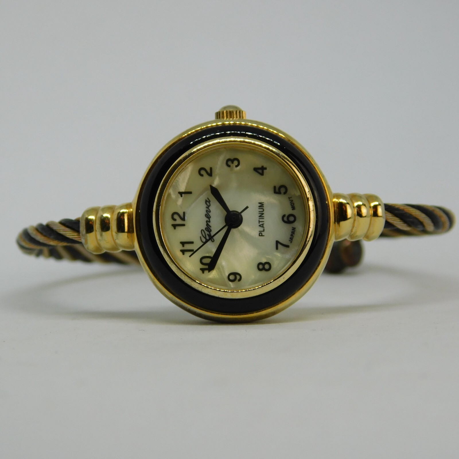Geneva Platinum No:6581 Two Tone Quartz Women's Watch Sz. 5 1/2" New ...