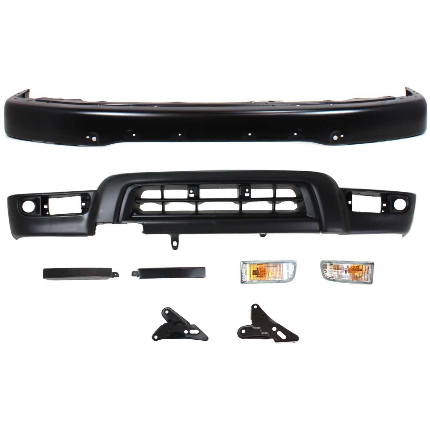 Bumper Kit For 1999-2002 Toyota 4Runner Front Painted Black Steel Sport ...