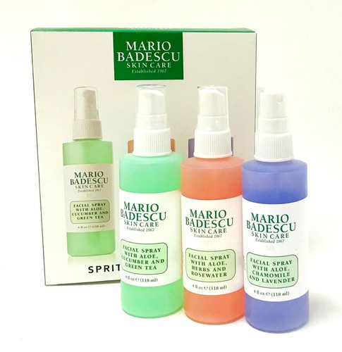 MARIO BADESCU Spritz Mist Glow 3x Facial Spray Set Hydrating Refreshing ...
