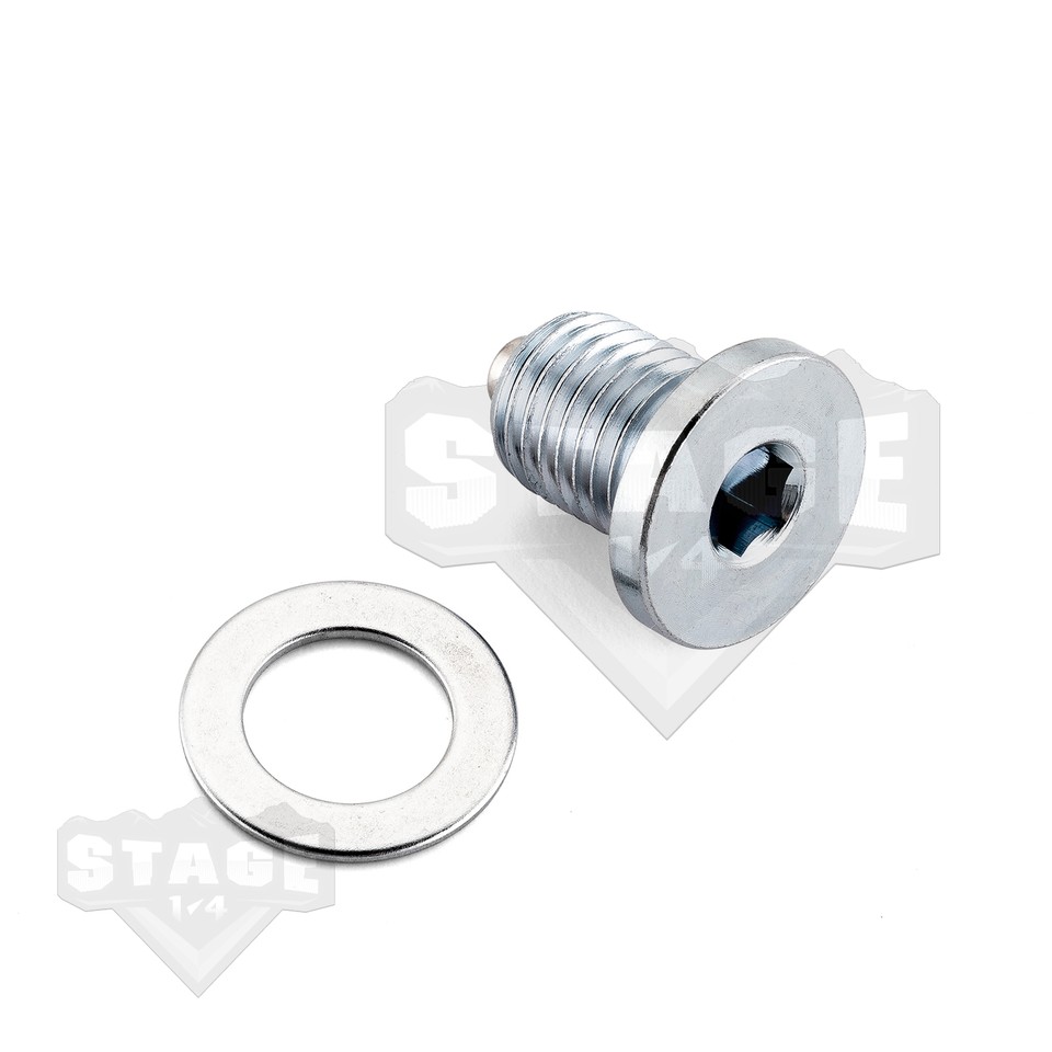 2x Low-Profile Magnetic Engine Motor Oil Drain Plug Bolt for Indian ...