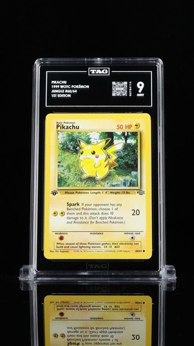 1999 POKEMON WOTC JUNGLE 1ST EDITION PIKACHU #60 TAG 9 | eBay
