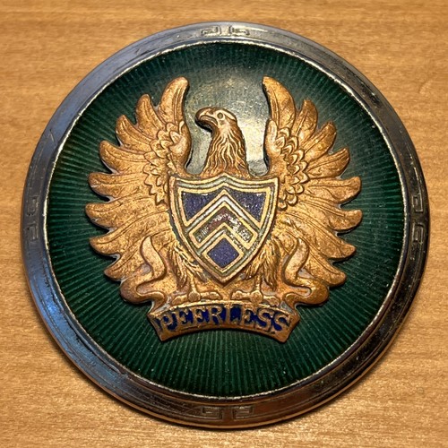 RARE ANTIQUE 1920'S PEERLESS AUTOMOBILE VINTAGE EMBLEM BADGE RADIATOR ...