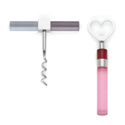 Kate Spade New York Nolita 2-Piece Bar Tool Set, Silver/Pink | eBay