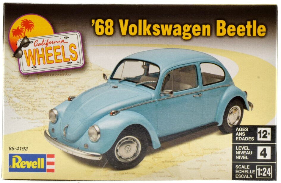 Revell 1968 Volkswagen VW Beetle - California Wheels 1/24 Model Car Kit ...
