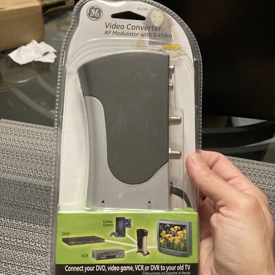 GE Video Converter RF Modulator w/ S Video 83299 Connect DVD Video Game ...