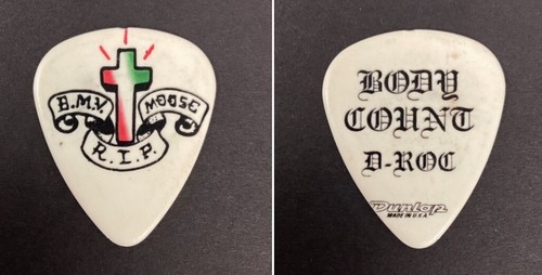 Body Count Guitar Pick Dunlop Clear Yellow D-Roc Sig Model RIP Moose ...