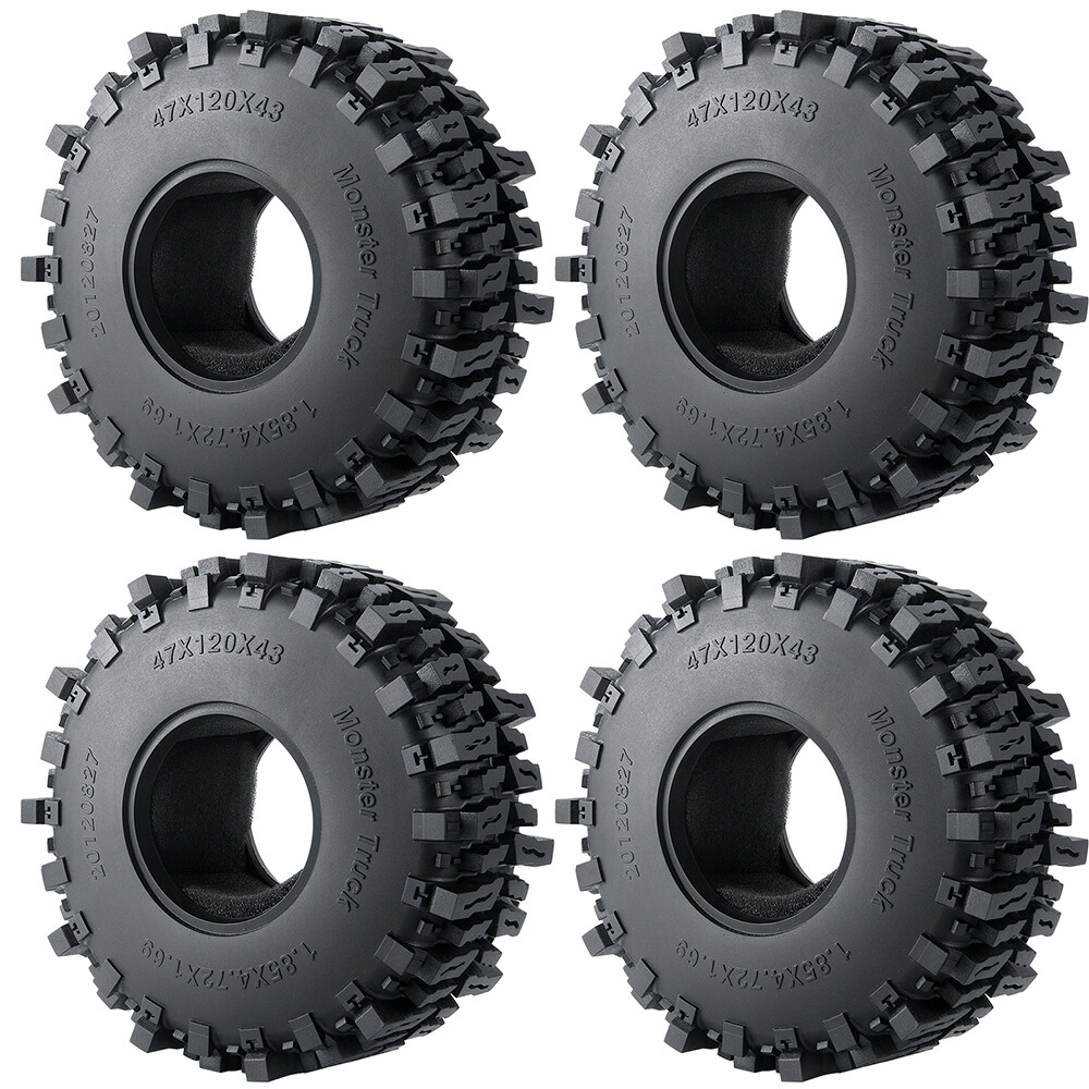 Swamp Claw 120*43mm 1.9" Mud Terrain Wheel Tires for 1/10 RC Crawler ...