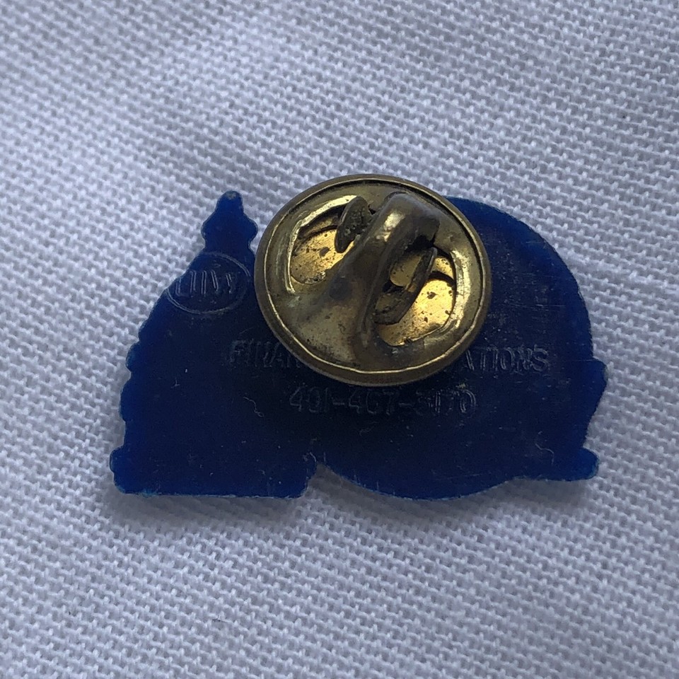 UAW Cap Blue Plastic and Gold Tone Lapel Pin Pinback | eBay