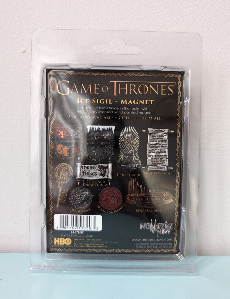 Game of Thrones-Ice Sigil-Magnet 8cm Fridge Magnet HBO Nemesis Now ...