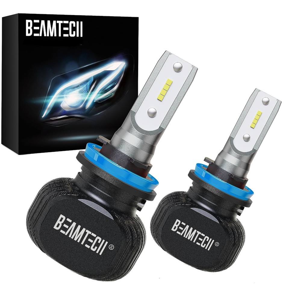 BEAMTECH H11 LED Headlight Bulb, 50W 6500K 8000Lumens Extremely Brigh ...