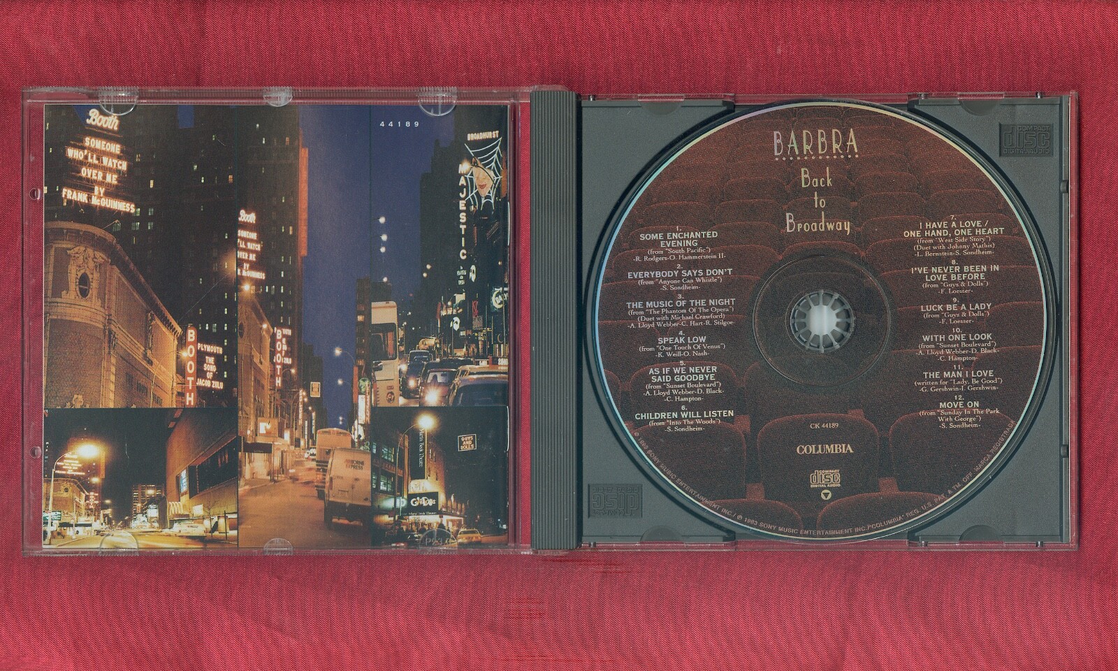 Barbra Streisand - Back to Broadway 1993 CD 12 Tracks VG 74644418927| eBay