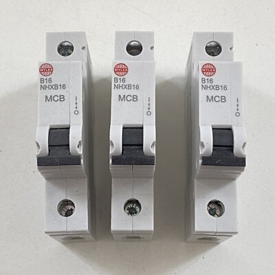 3 X WYLEX 16A MCB JOBLOT B16 NHXB16 BS EN 60898 JOBLOT | eBay UK