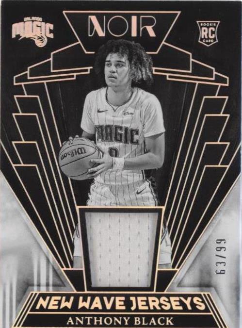 2023-24 Panini Noir - New Wave Jerseys Anthony Black #NWJ-ABL /99 (MEM ...