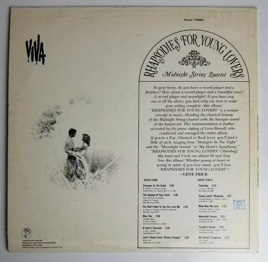 Midnight String Quartet Rhapsodies For Young Lovers LP VS.6001 | eBay