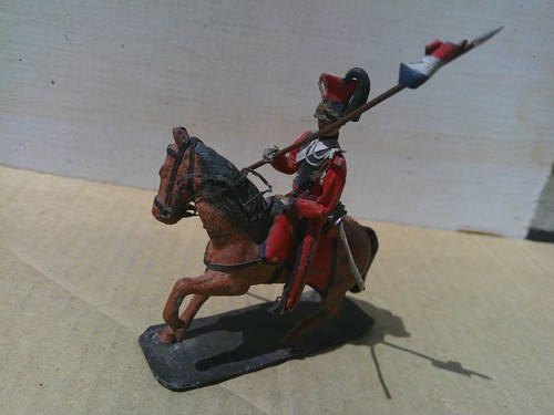 vintage lead, Napoleonic French Red Dutch Lancer, well painted figure ...
