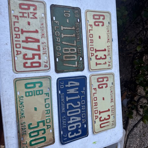 Vintage 1969-1974 Florida License Plates Multicolor | eBay