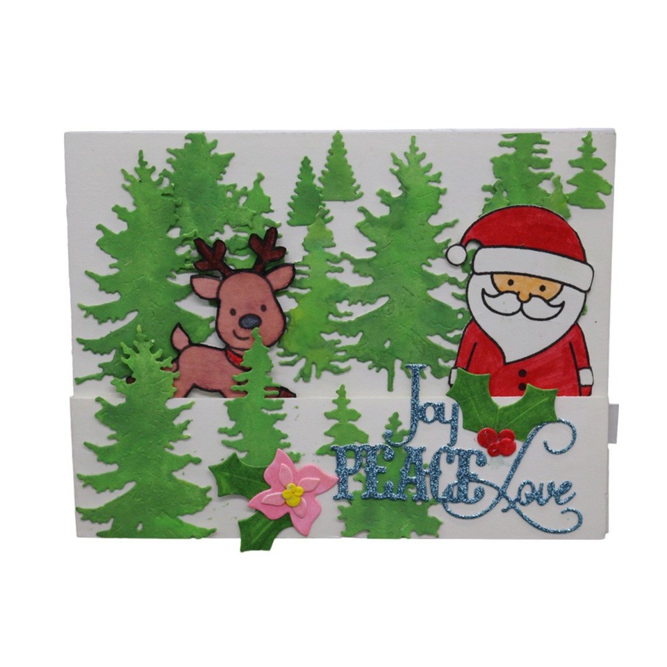 Christmas Tree Metal Dies Carbon Steel Stencil Template Mould For Album ...