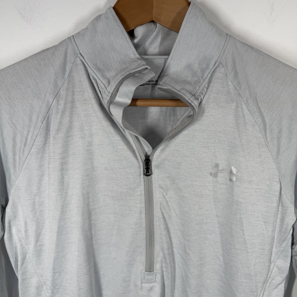 Under Armour Light Blue Tech Halfzip Top HeatGear Medium Loose | eBay UK