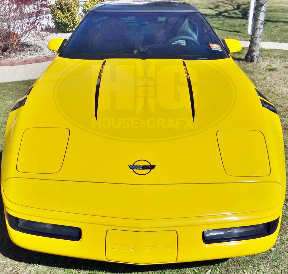 Hood Stripe Stripes decals graphics Spears fit 1984-1996 Chevrolet C4 ...