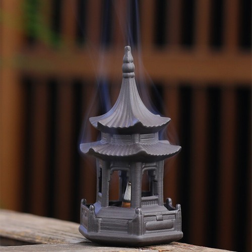 New Incense Burner Pavilion Statue Porcelain Small House Warming Gift ...