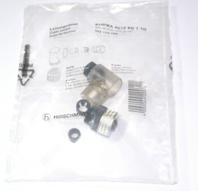 HIRSCHMANN Cable socket 4-pole ELWIKA 4012 PG7 TO 933173-199 [QTY=1pcs ...