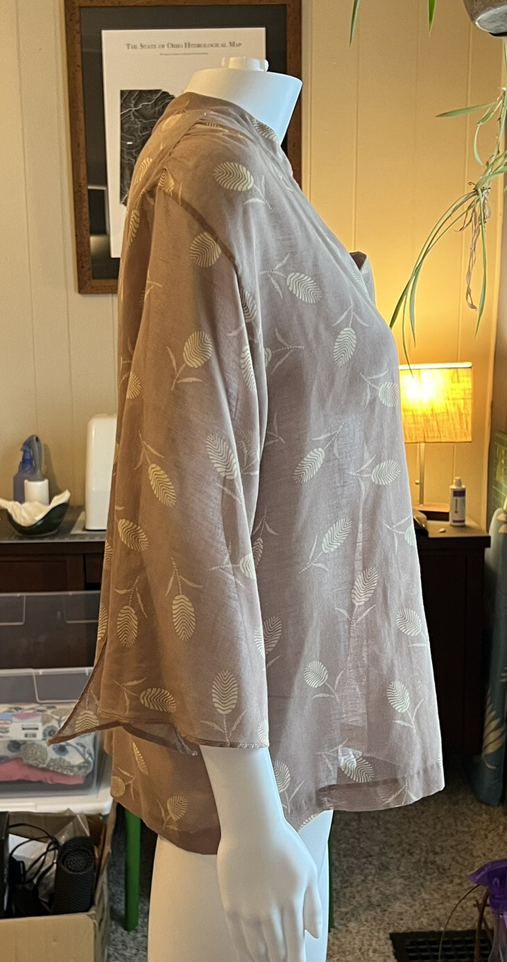 Vintage Alice Stuart Sheer Plant Leaves Geometric Blo… - Gem