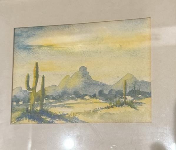 Vintage original painting - Arizona desert landscape by Ruth Noland ...