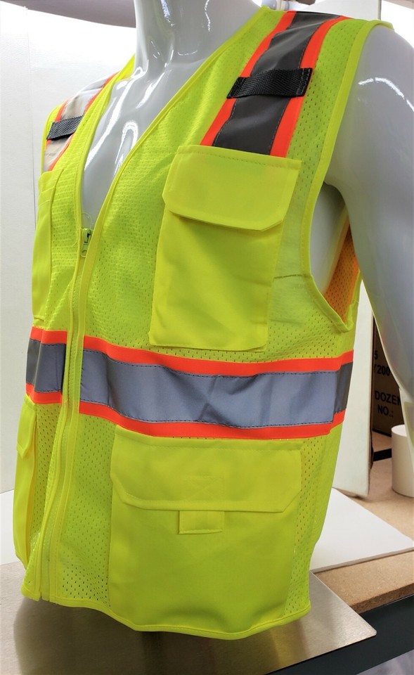 Two Tone High Visibility Reflective Safety Vest in various colors (X ...