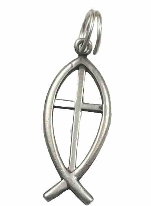 Vintage Catholic Sterling Silver Jesus Fish Medal, 1.2 Grams Silver | eBay